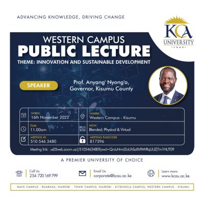 KCA University Western Campus hosts Public Lecture – KCAU | Western ...